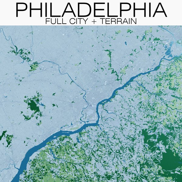 3D philadelphia city terrain - TurboSquid 1401298