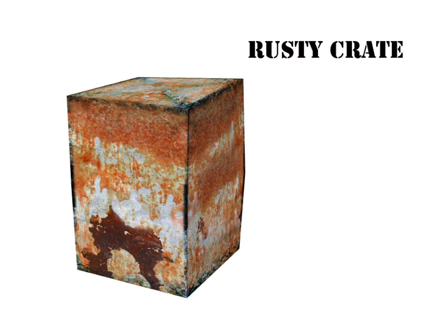 3d rusty crate model