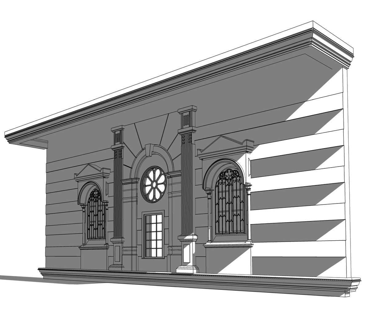 3D Classic Wall Windows Model - TurboSquid 1530727