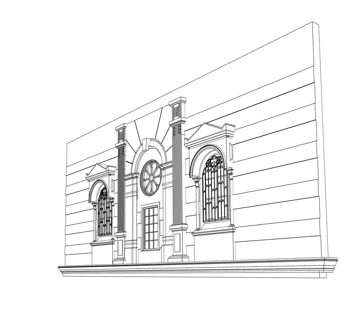 3D Classic Wall Windows Model - TurboSquid 1530727