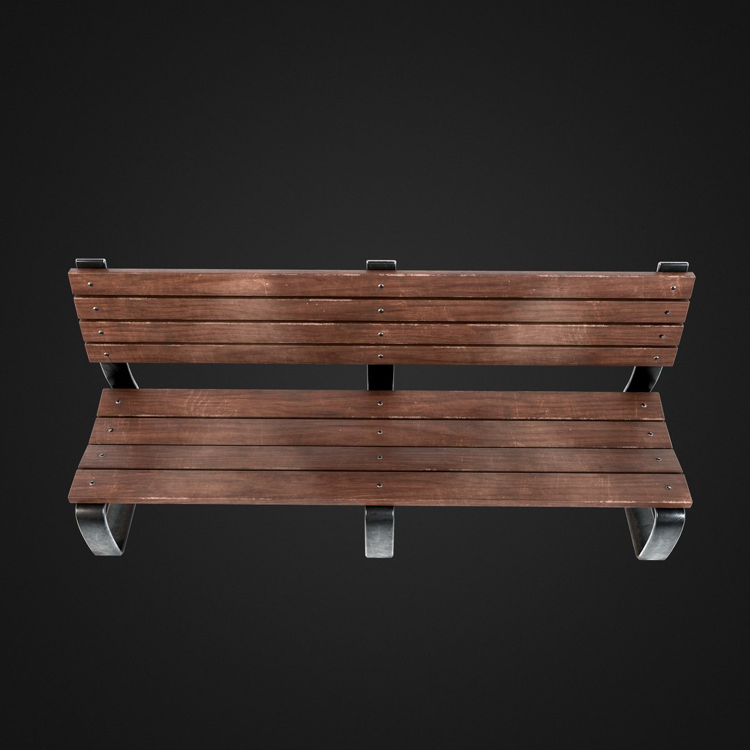 3D Wooden Bench Game Ready Model - TurboSquid 2028935