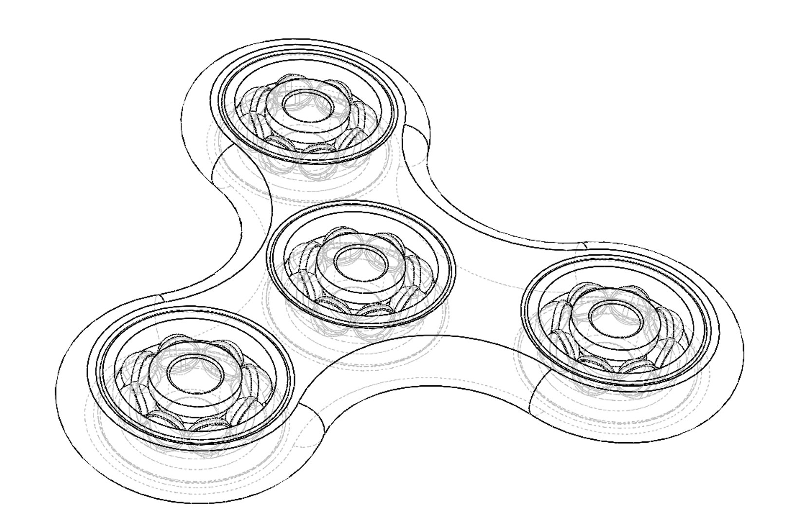 3D Fidget Spinner - TurboSquid 1643453