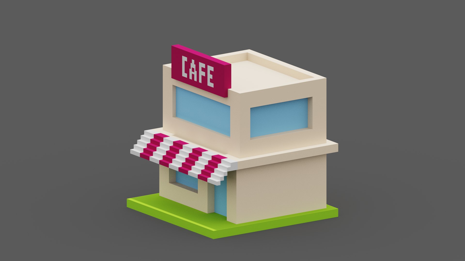 3D Voxel Cafe - TurboSquid 1944964