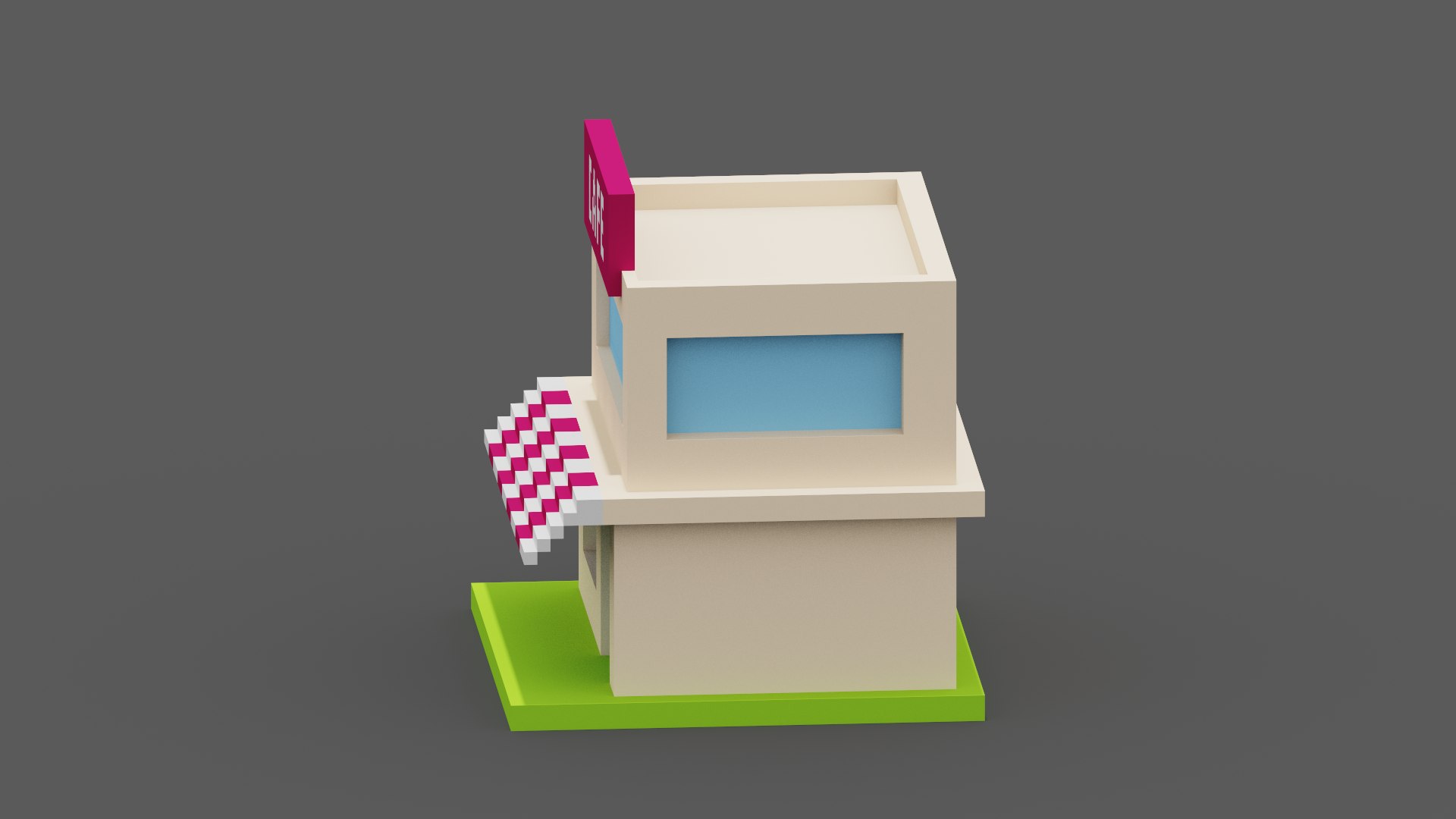 3D Voxel Cafe - TurboSquid 1944964