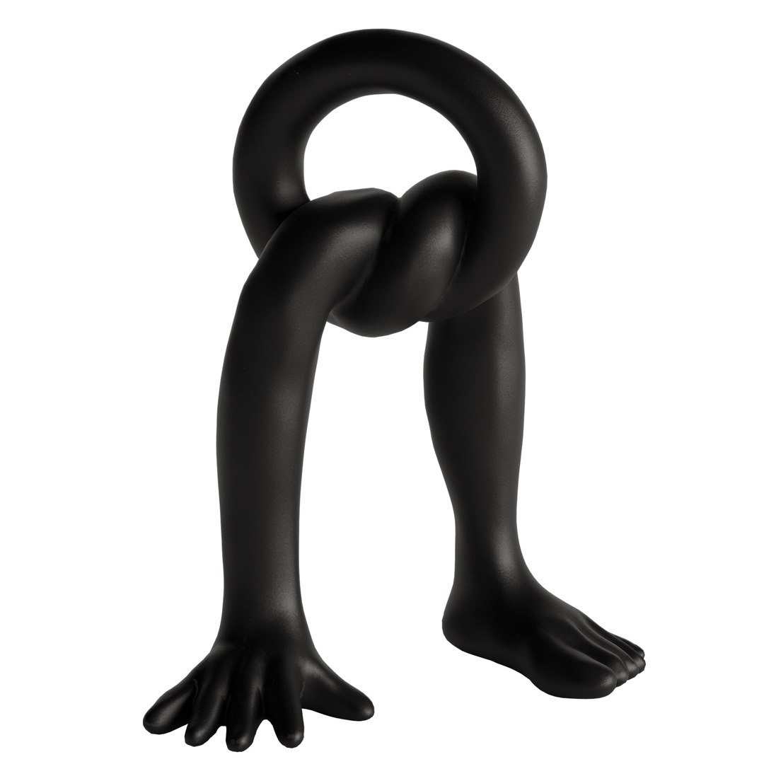 Black And White Abstract Sculpture Of Hands And Feet 3D Model ...