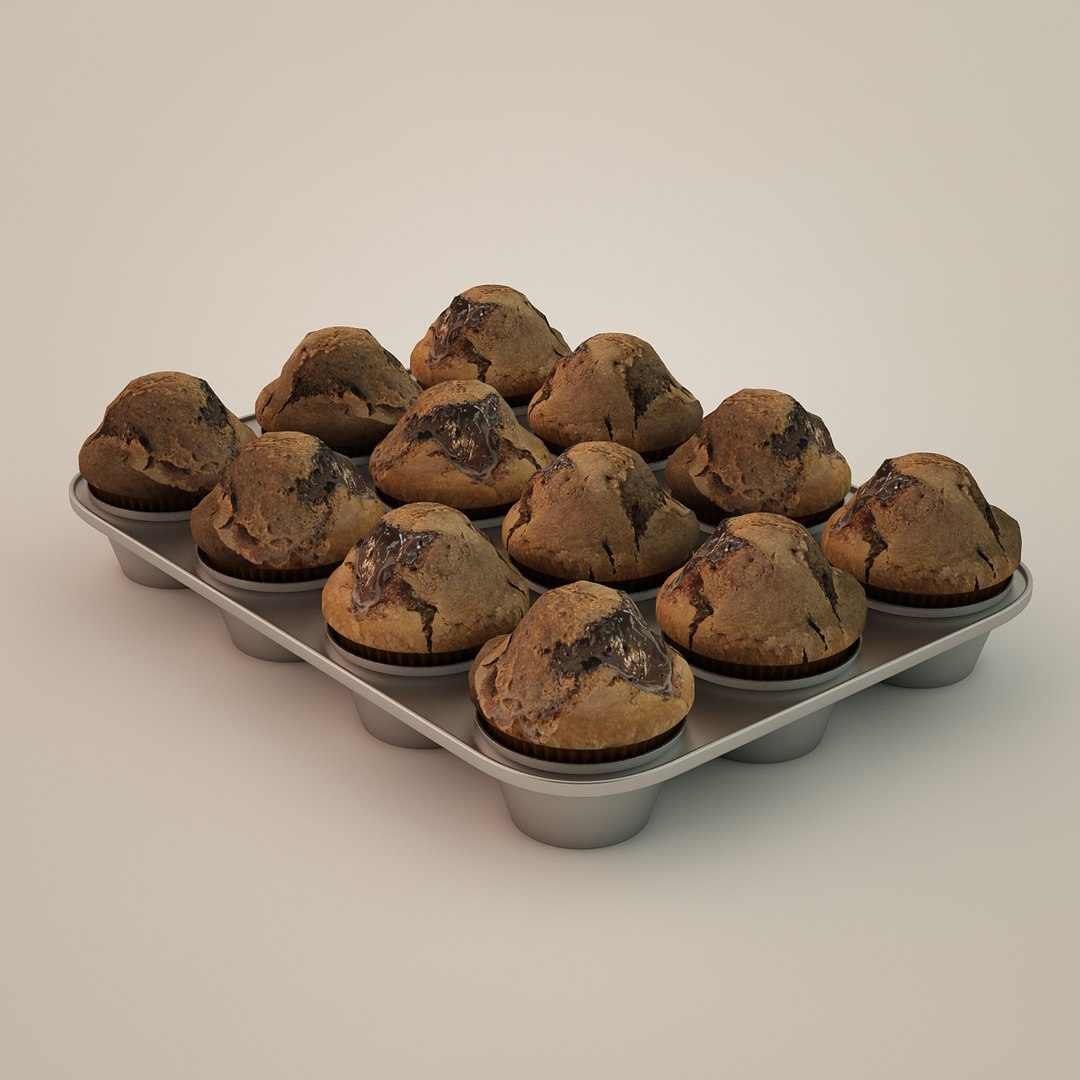 Muffins Backing Form 3d Model