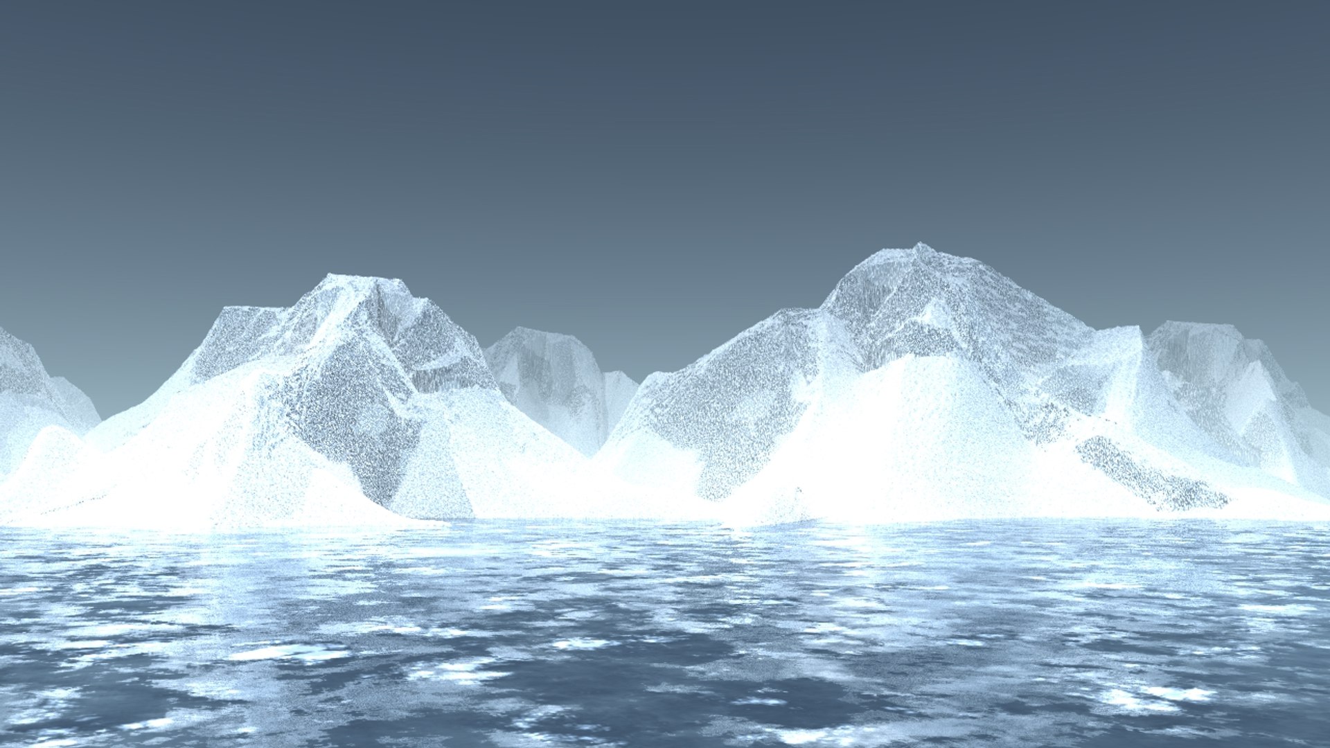 icy mountain peak 3d dxf