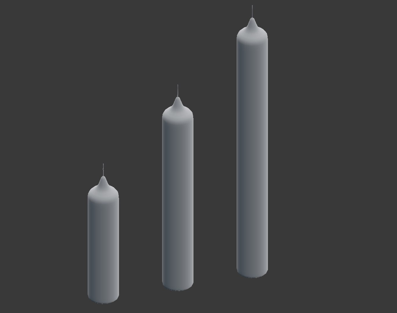 3D Candle Stick Set - TurboSquid 1219758