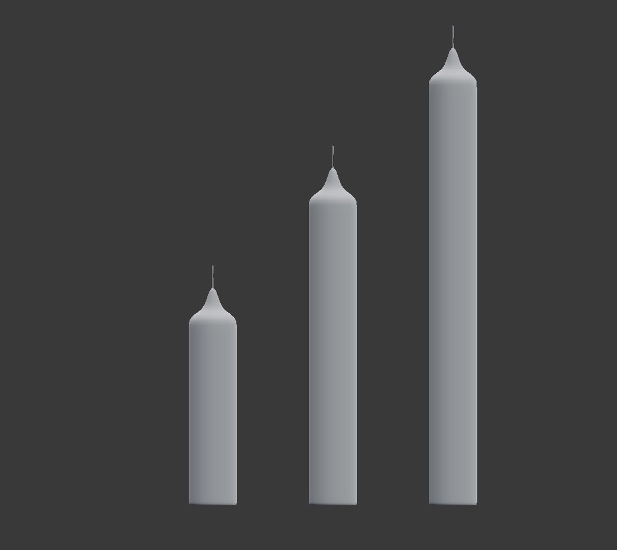 3D Candle Stick Set - TurboSquid 1219758