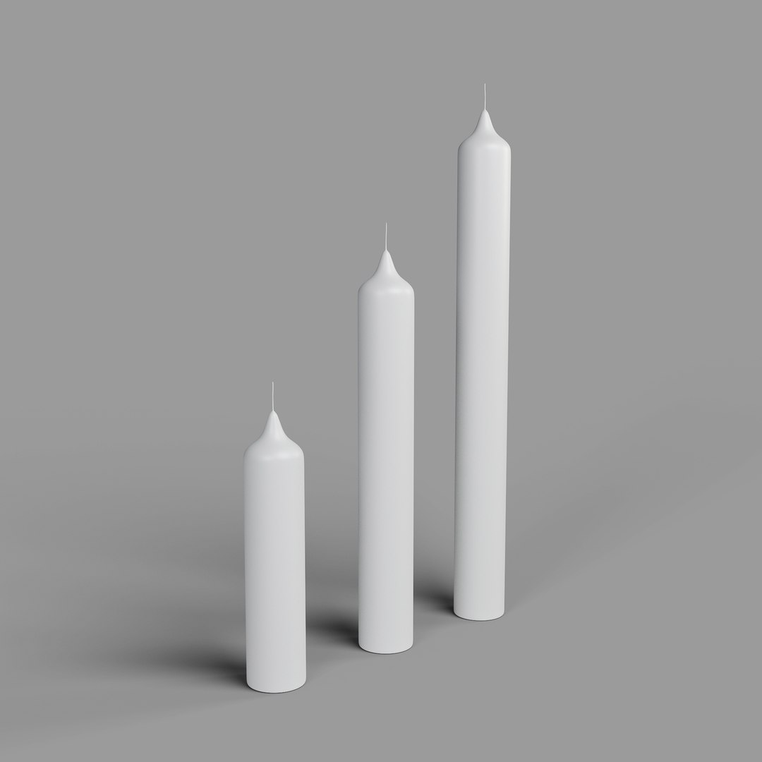 3D Candle Stick Set - TurboSquid 1219758