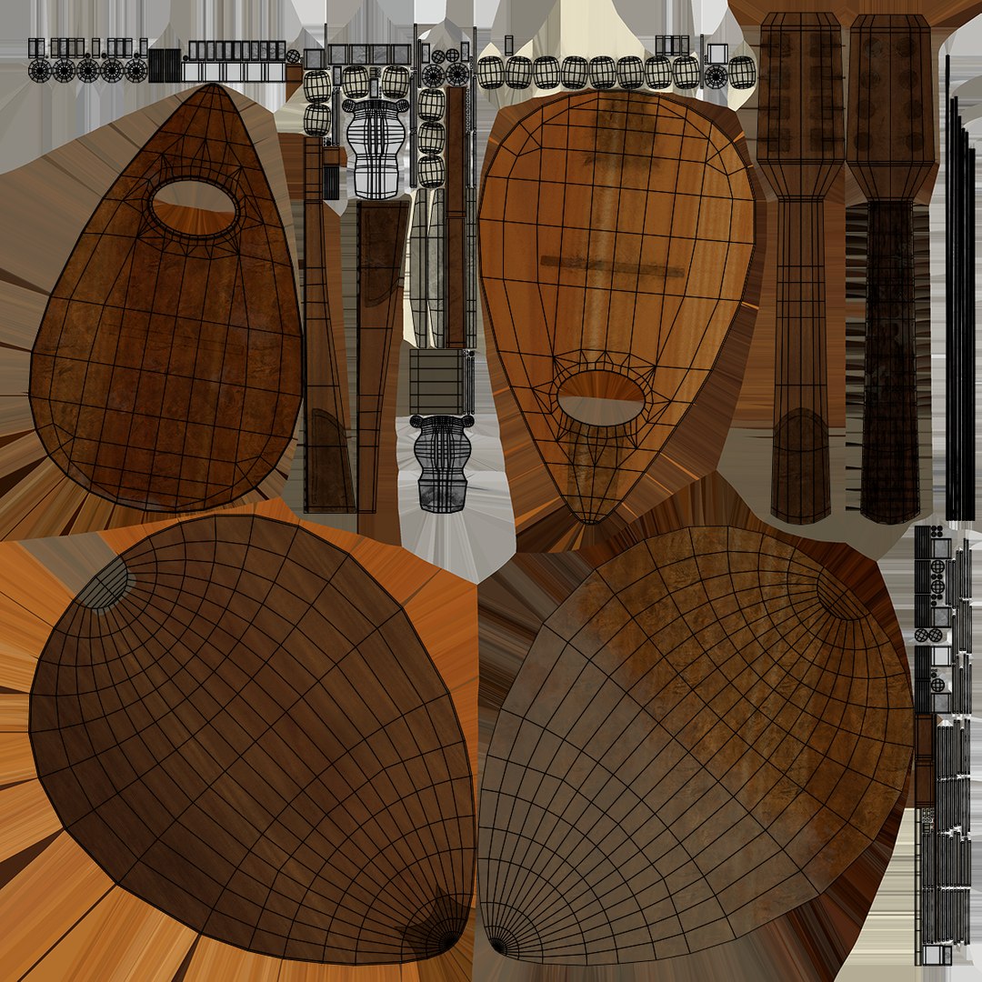 Old Mandolin 3D - TurboSquid 2026228