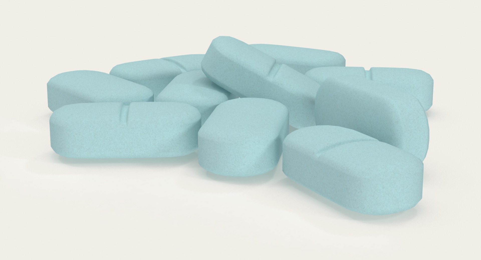 3d Model Of Long Pills