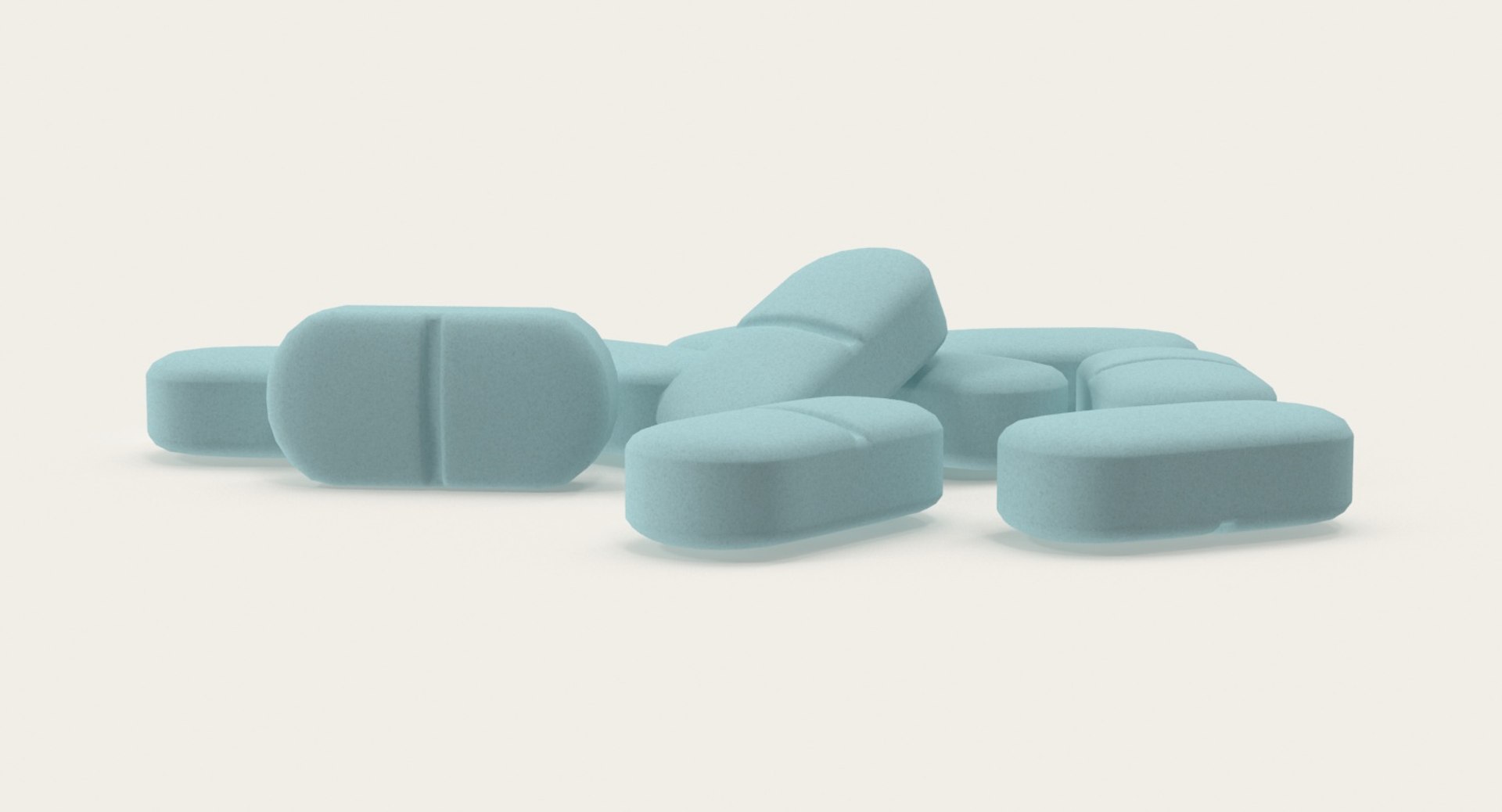 3d Model Of Long Pills