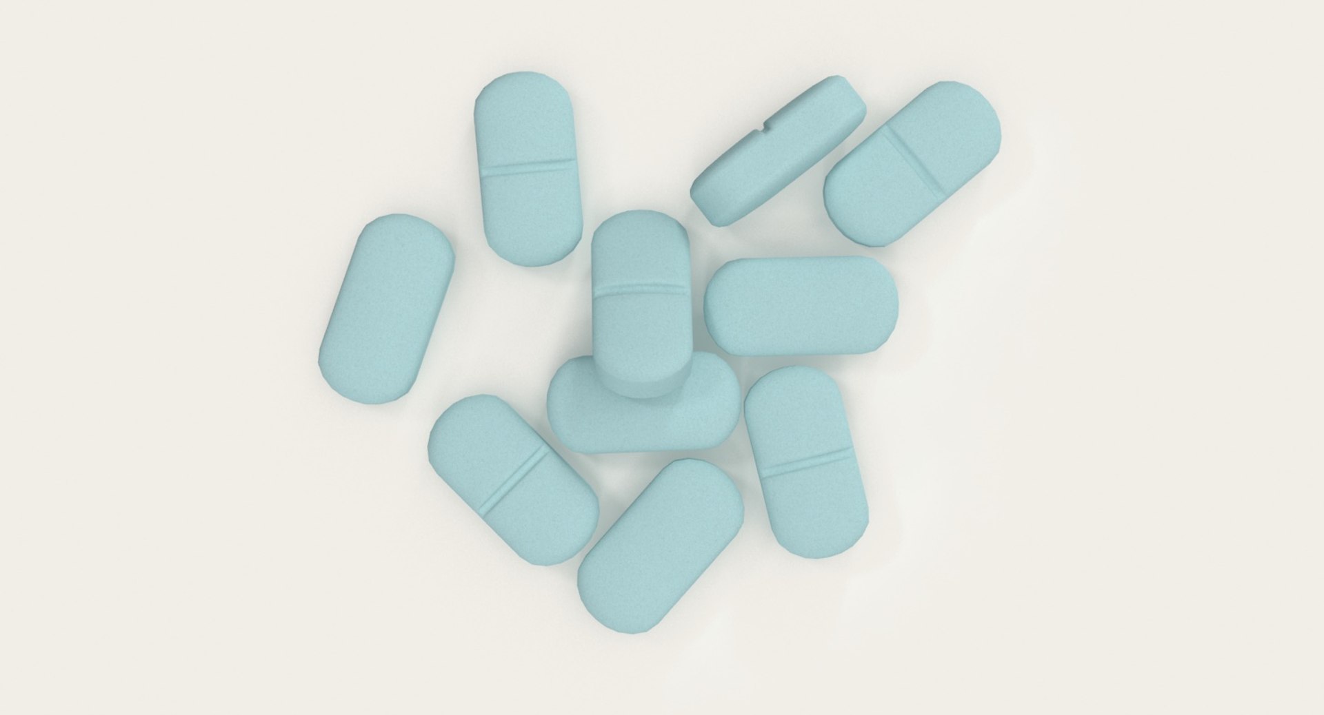 3d Model Of Long Pills