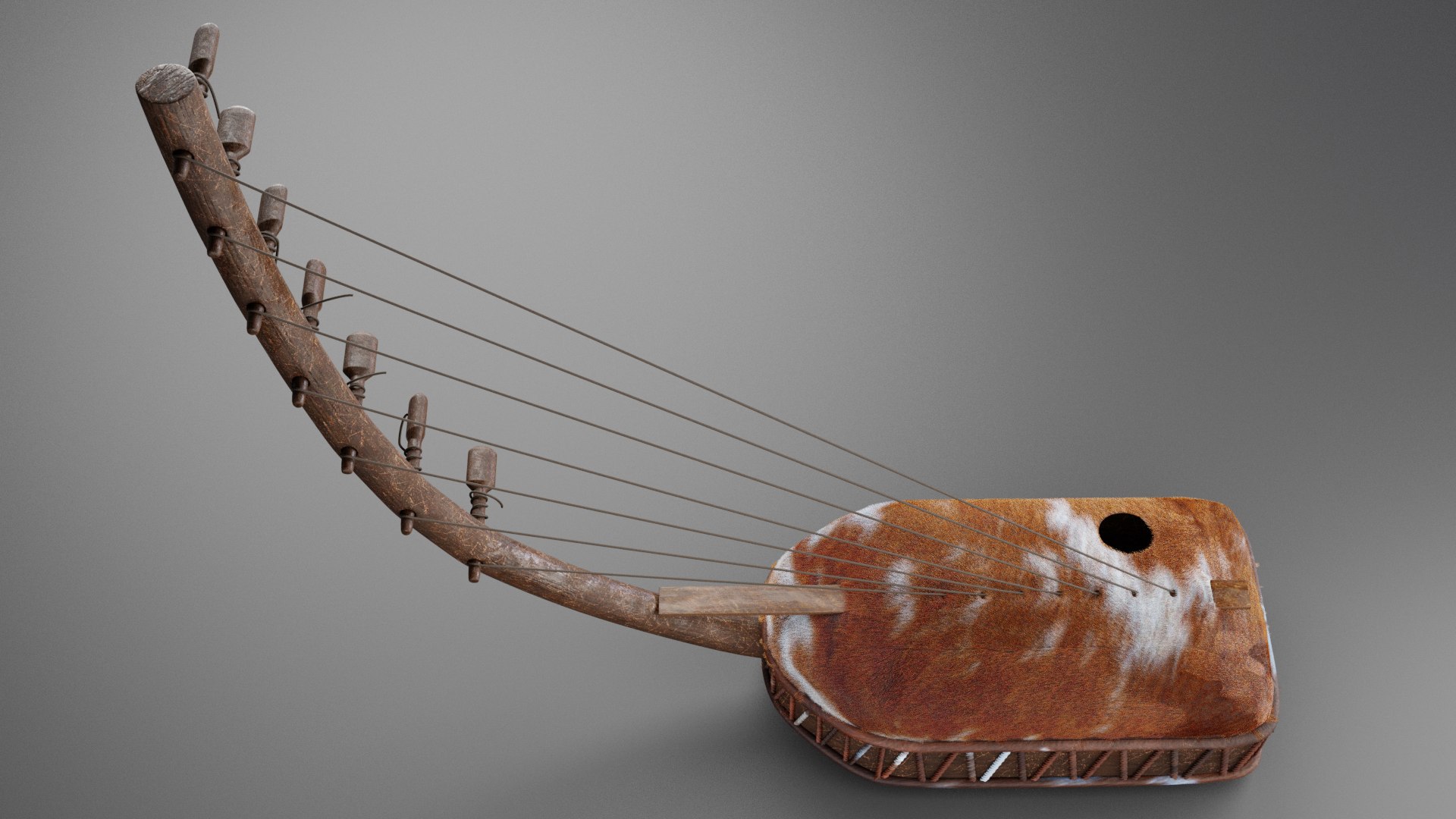 3D African Guitar Adungu Music Instrument - TurboSquid 1928588