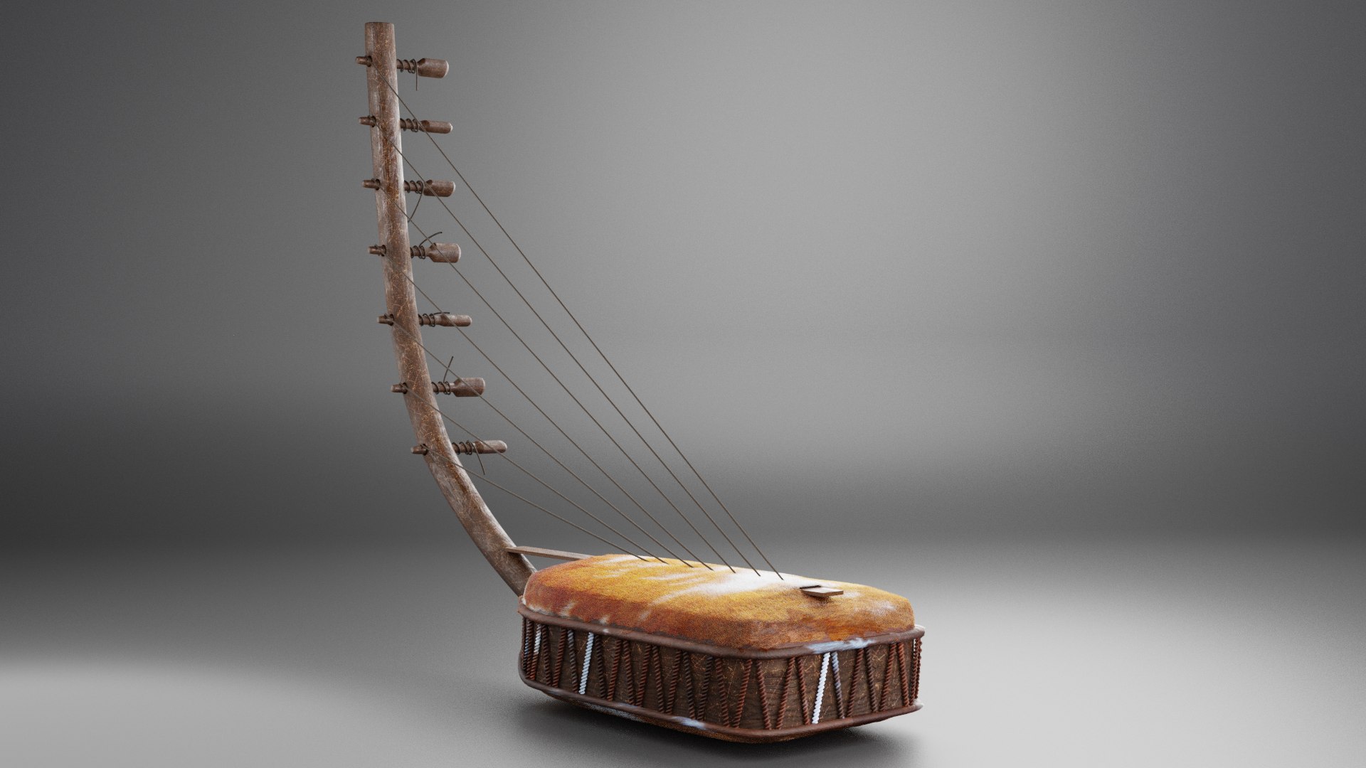 3D African Guitar Adungu Music Instrument - TurboSquid 1928588