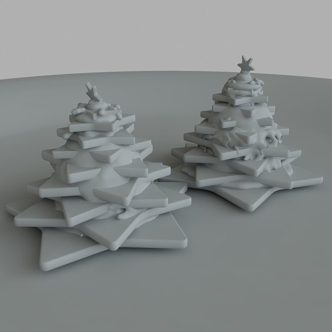 3d Star Biscuit Cream Model