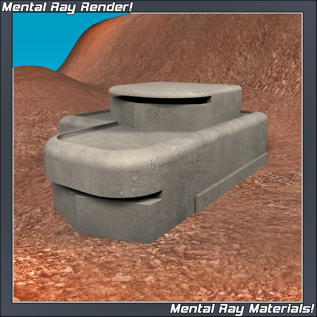 3d Model Of Ww2 Bunker M2 Browning
