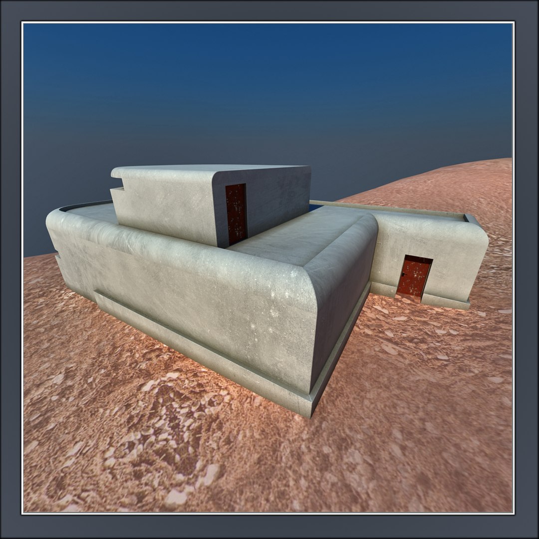 3d Model Of Ww2 Bunker M2 Browning