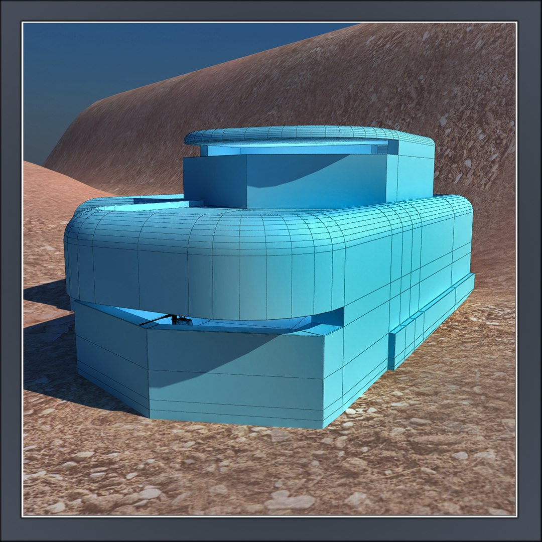 3d Model Of Ww2 Bunker M2 Browning