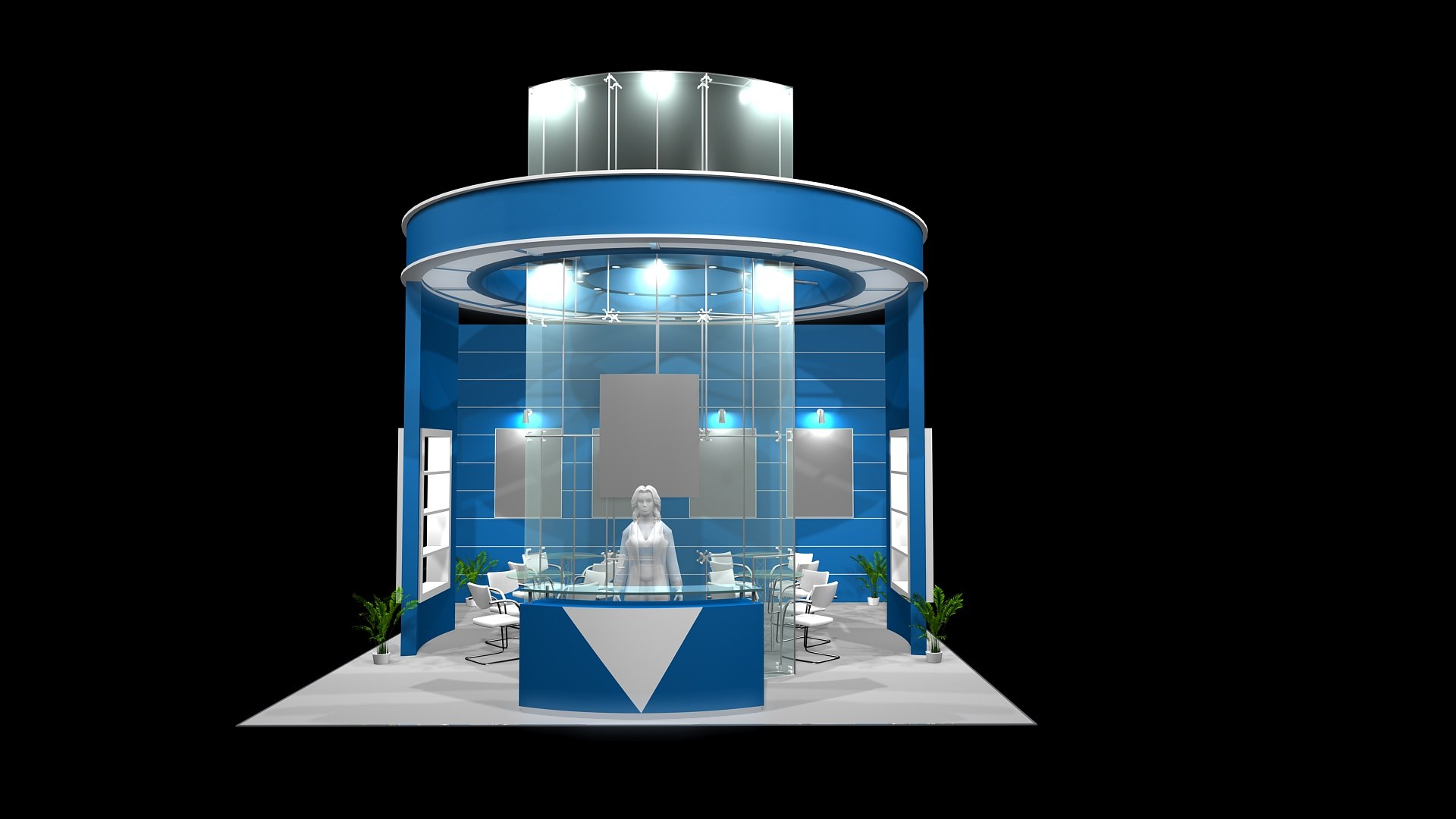 3D 3 Side Open Stand Model - TurboSquid 1995705