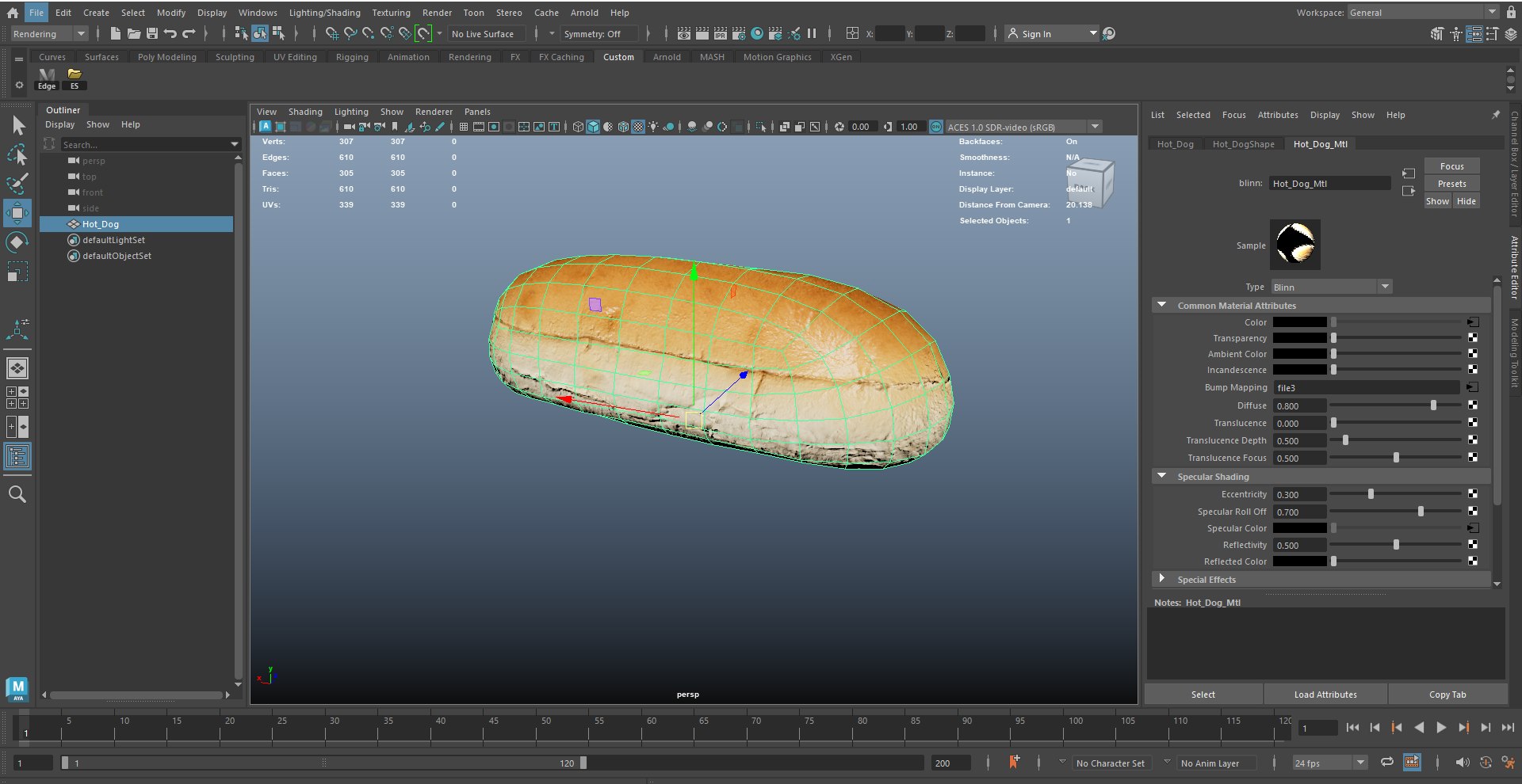 3D Hot Dog Bun AR VR PBR Lowpoly With Game Ready Model - TurboSquid 2094017