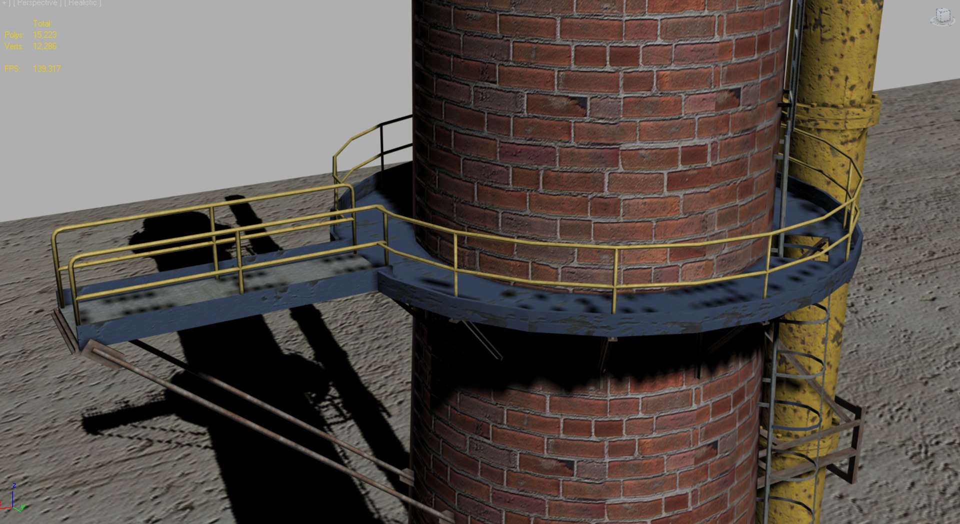 Concrete Silo 3d Model