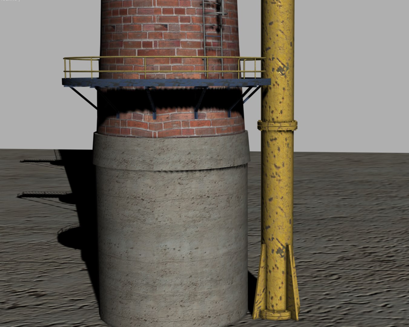 Concrete Silo 3d Model