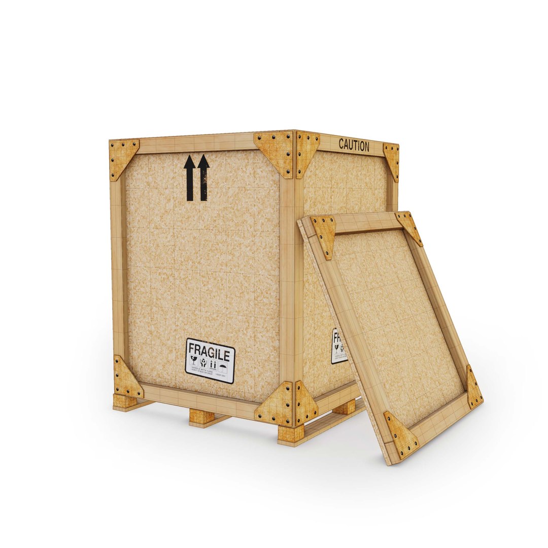 3D Wood OSB Crate - TurboSquid 1806859