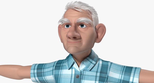 3d model tom old man cartoon animation