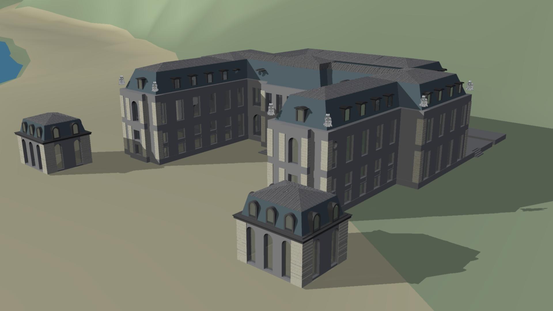 Old French Building Architecture Model - TurboSquid 1306037
