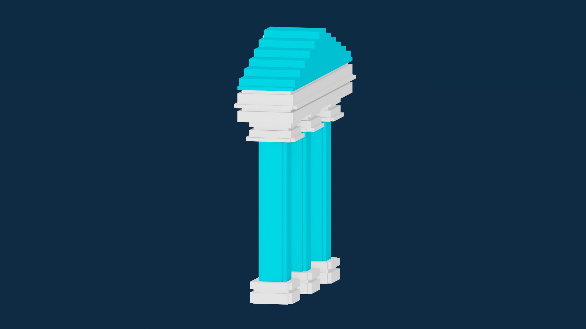 Bank icon pixel art style model - TurboSquid 1818310