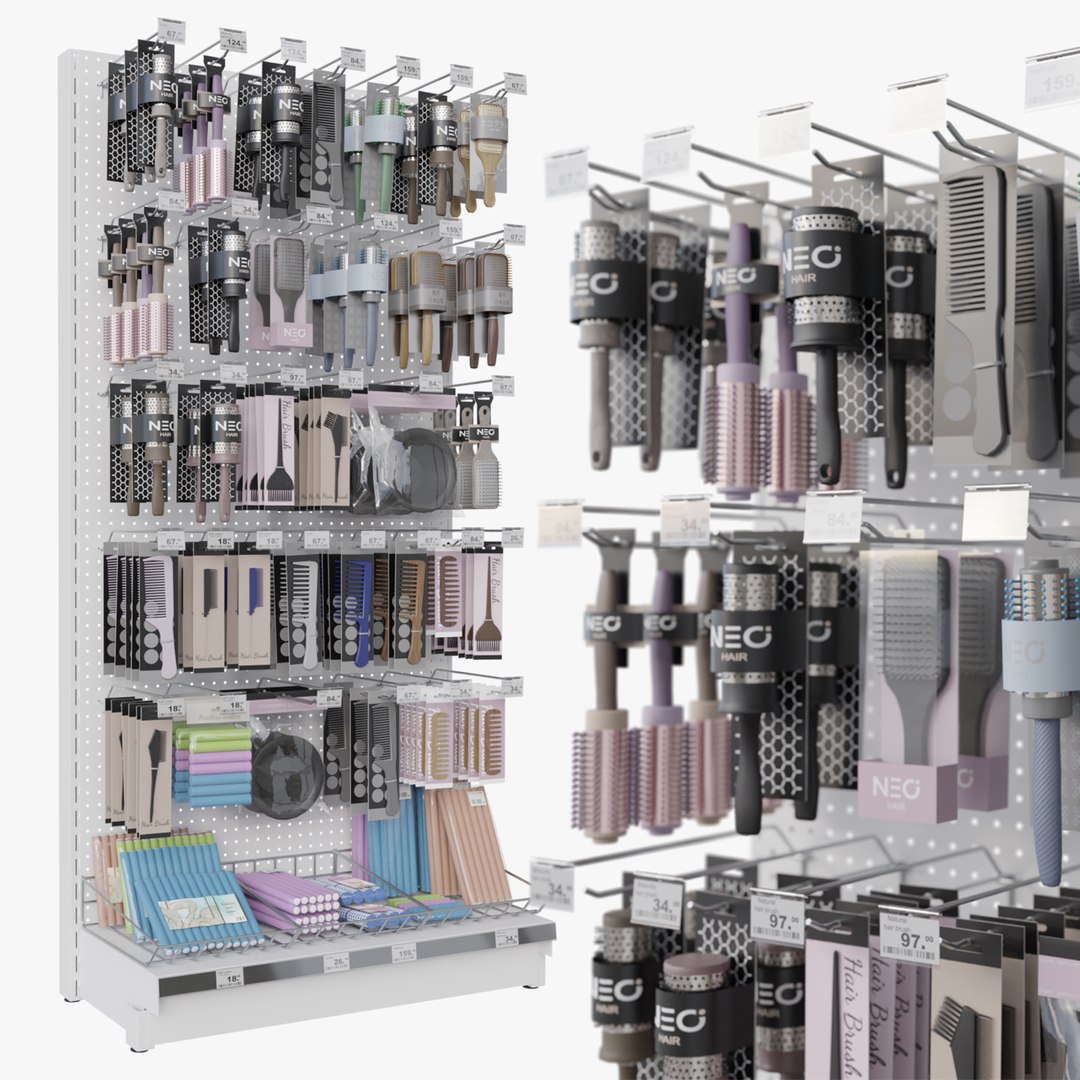 Hair Accessories Retail Rack 3D Model - TurboSquid 2283701