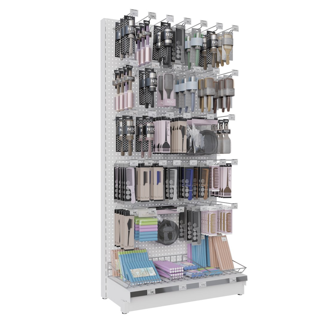 Hair Accessories Retail Rack 3D Model - TurboSquid 2283701