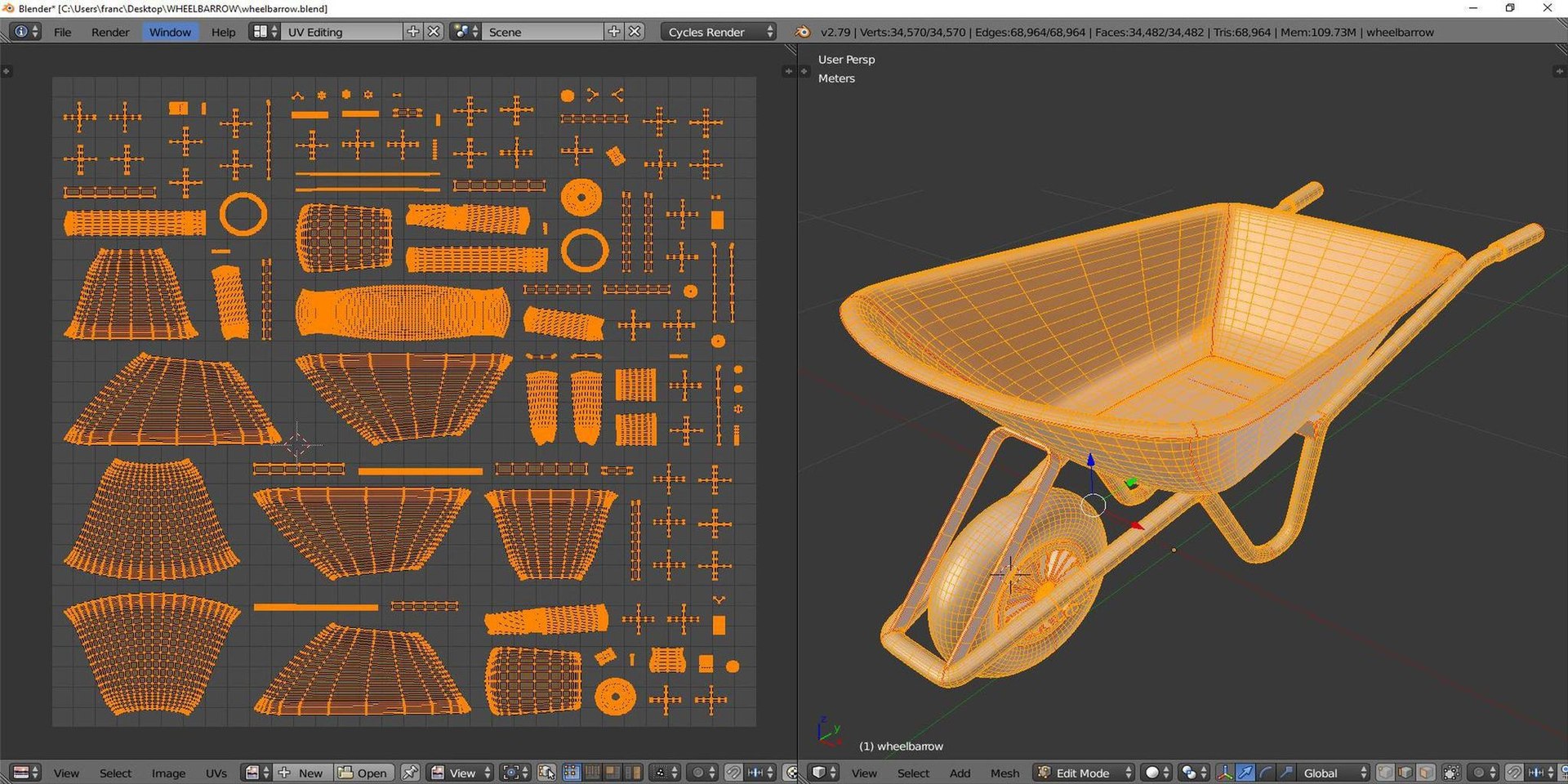 wheelbarrow 3d model