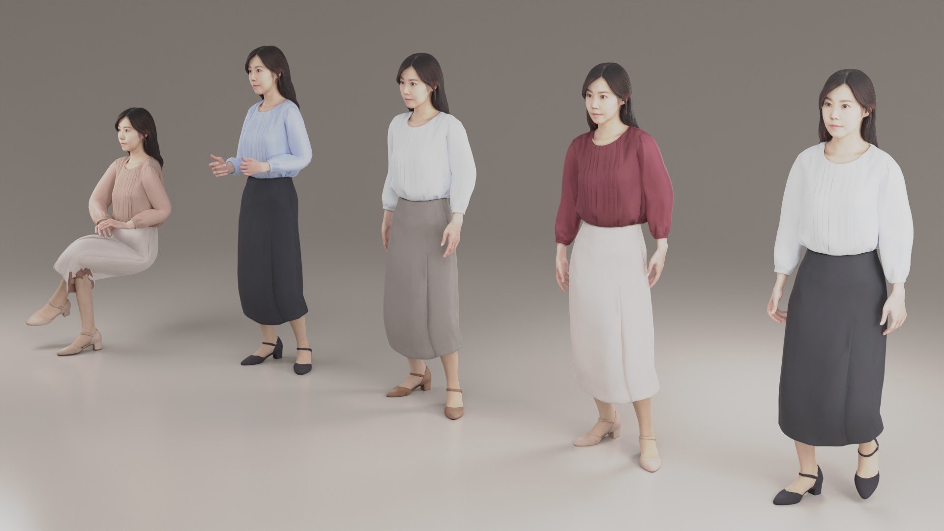 3D Asian Woman Animation3D 160 Mari - TurboSquid 2142536