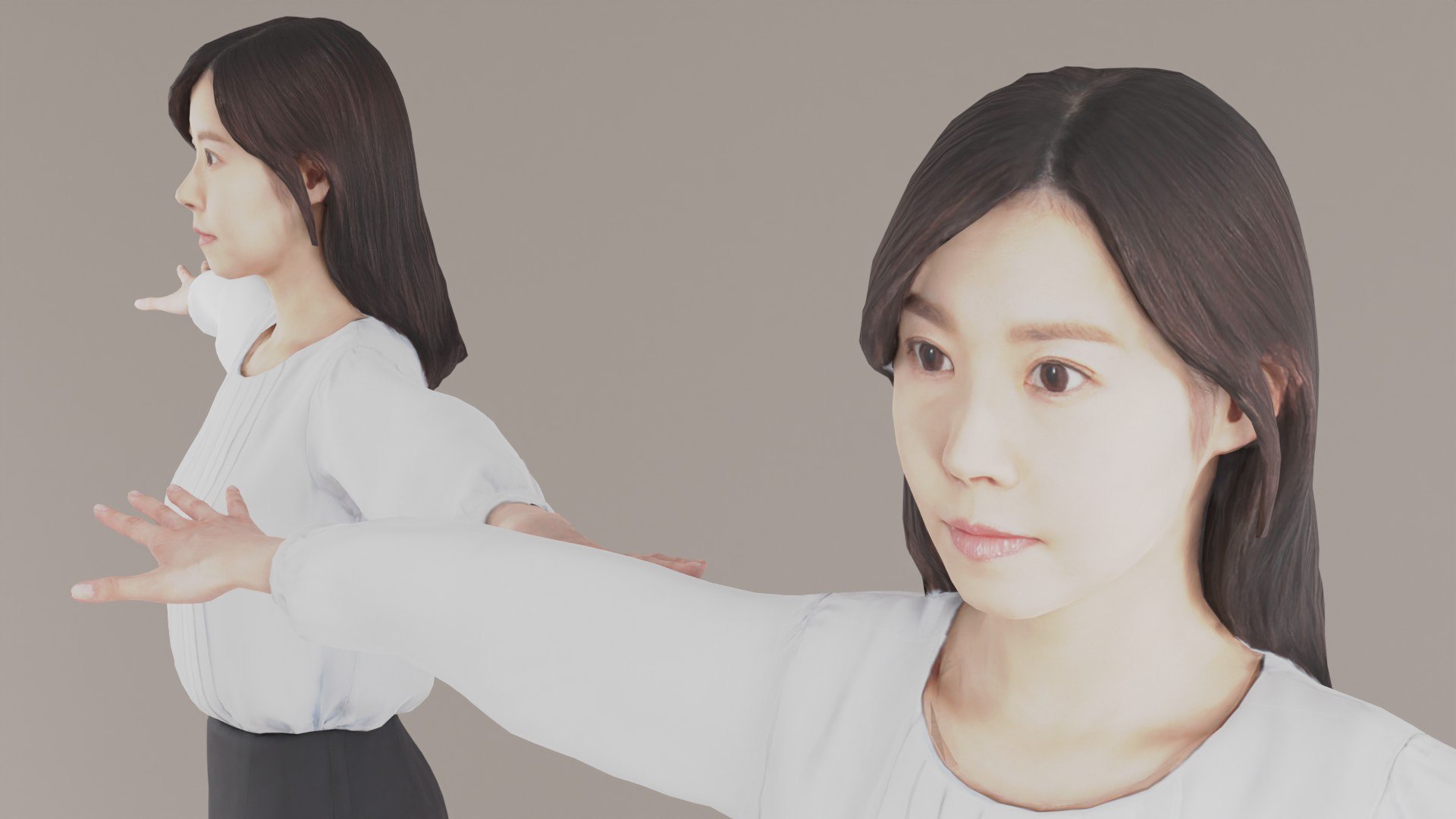 3D Asian Woman Animation3D 160 Mari - TurboSquid 2142536