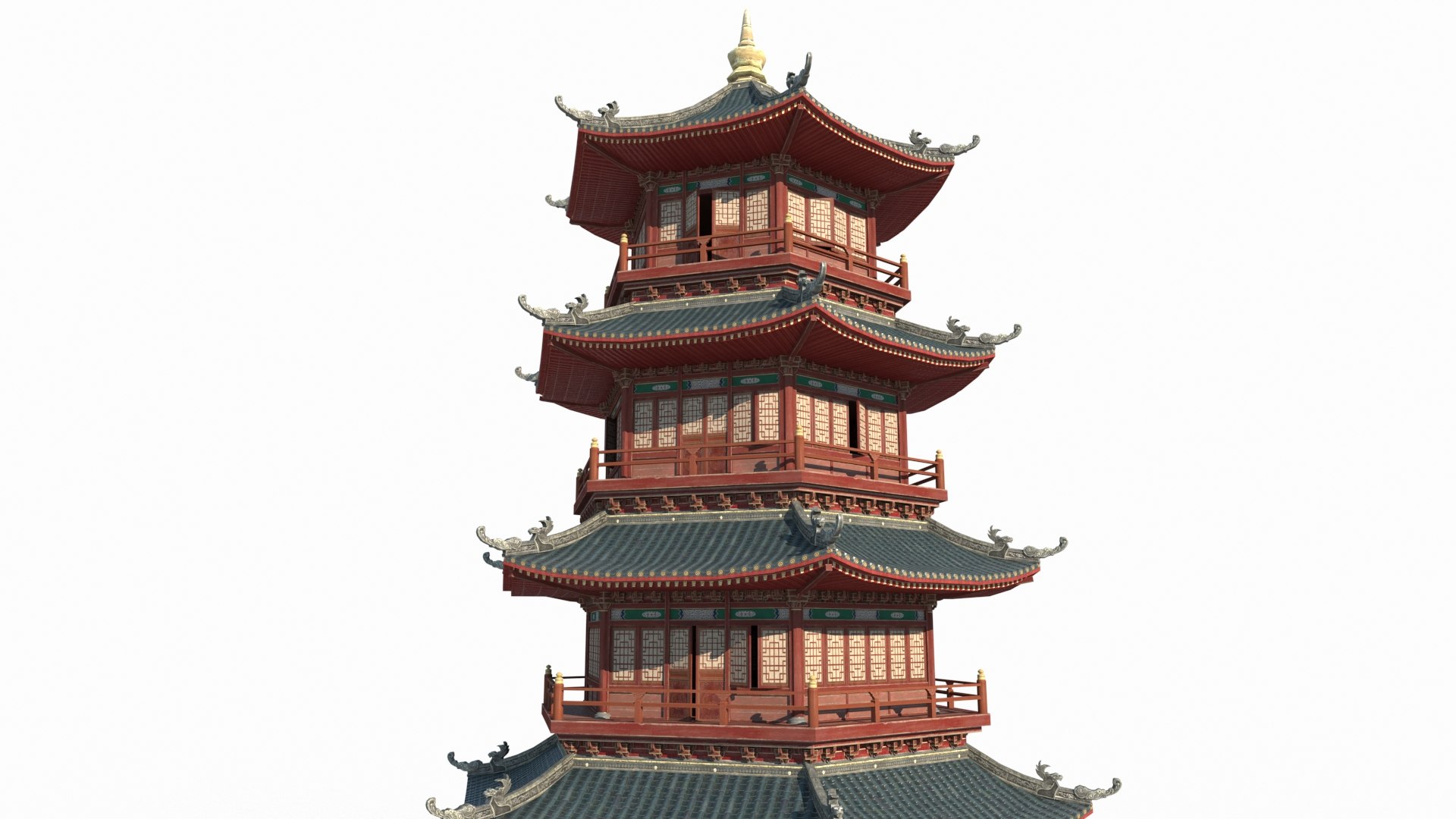 3D Ancient Asian Architectural Towers - TurboSquid 2050851