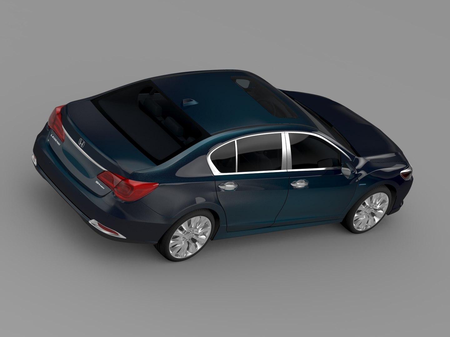3d Honda Legend Hybrid 2015 Model