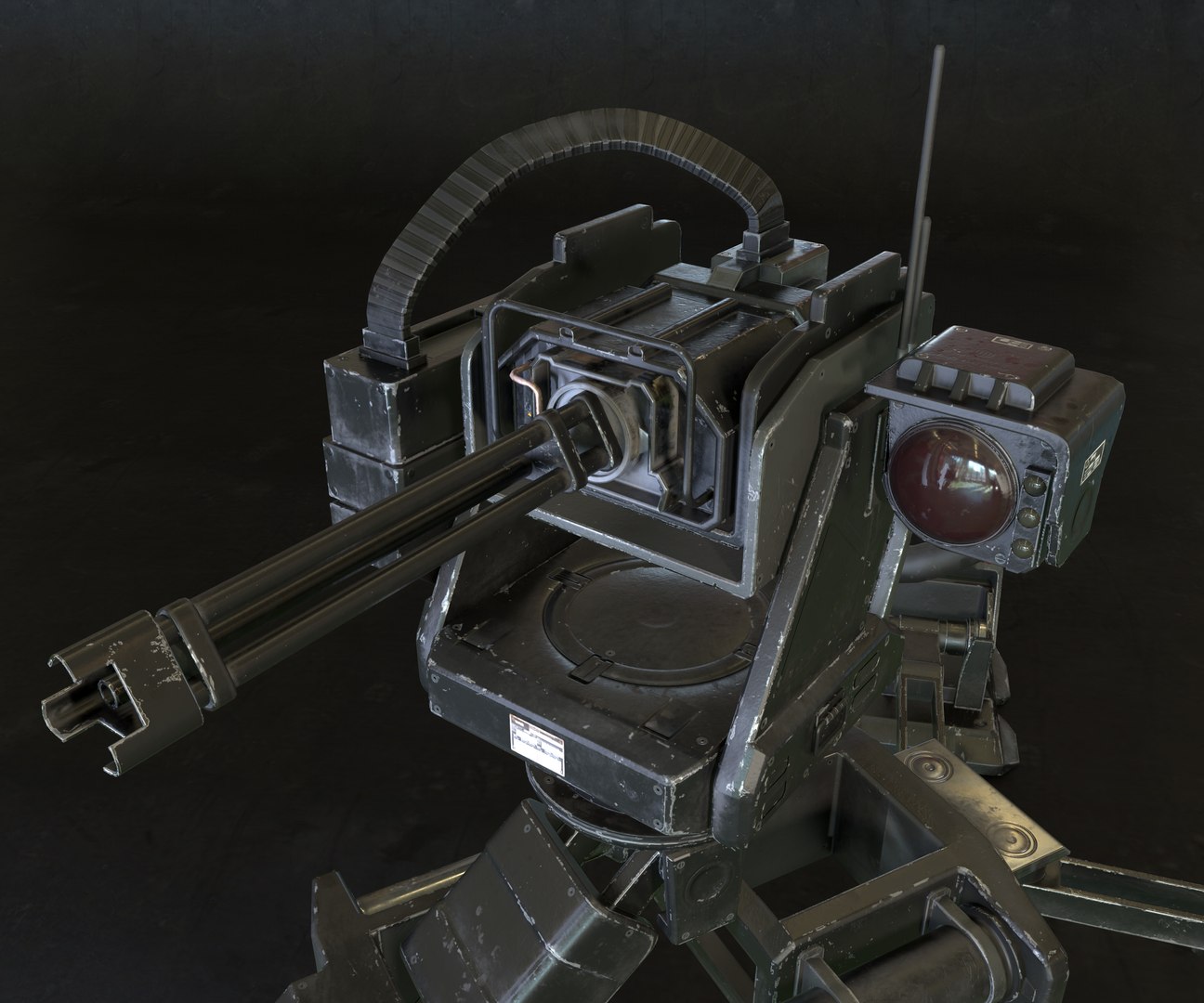 3d model of ready sentry turret