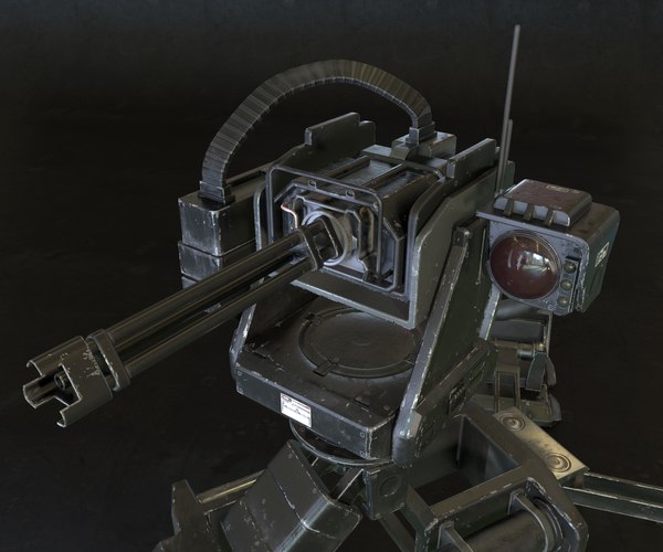3d model of ready sentry turret