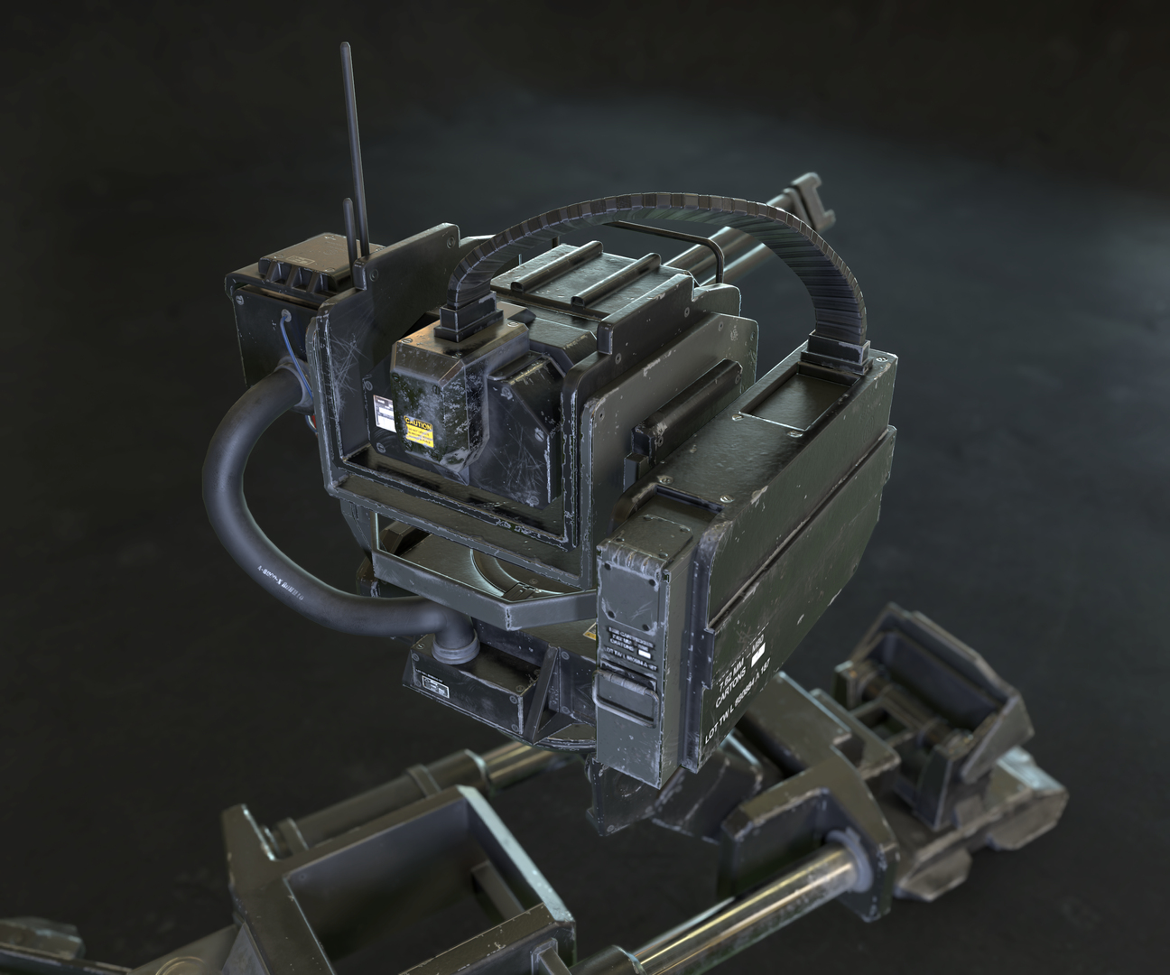 3d model of ready sentry turret