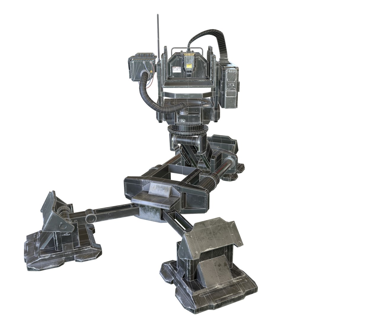 3d model of ready sentry turret