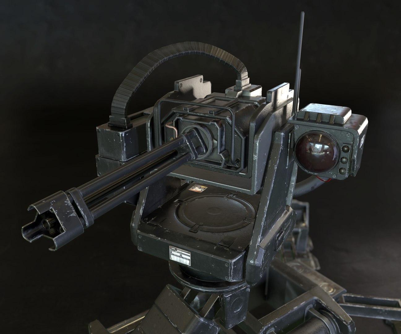 3d model of ready sentry turret