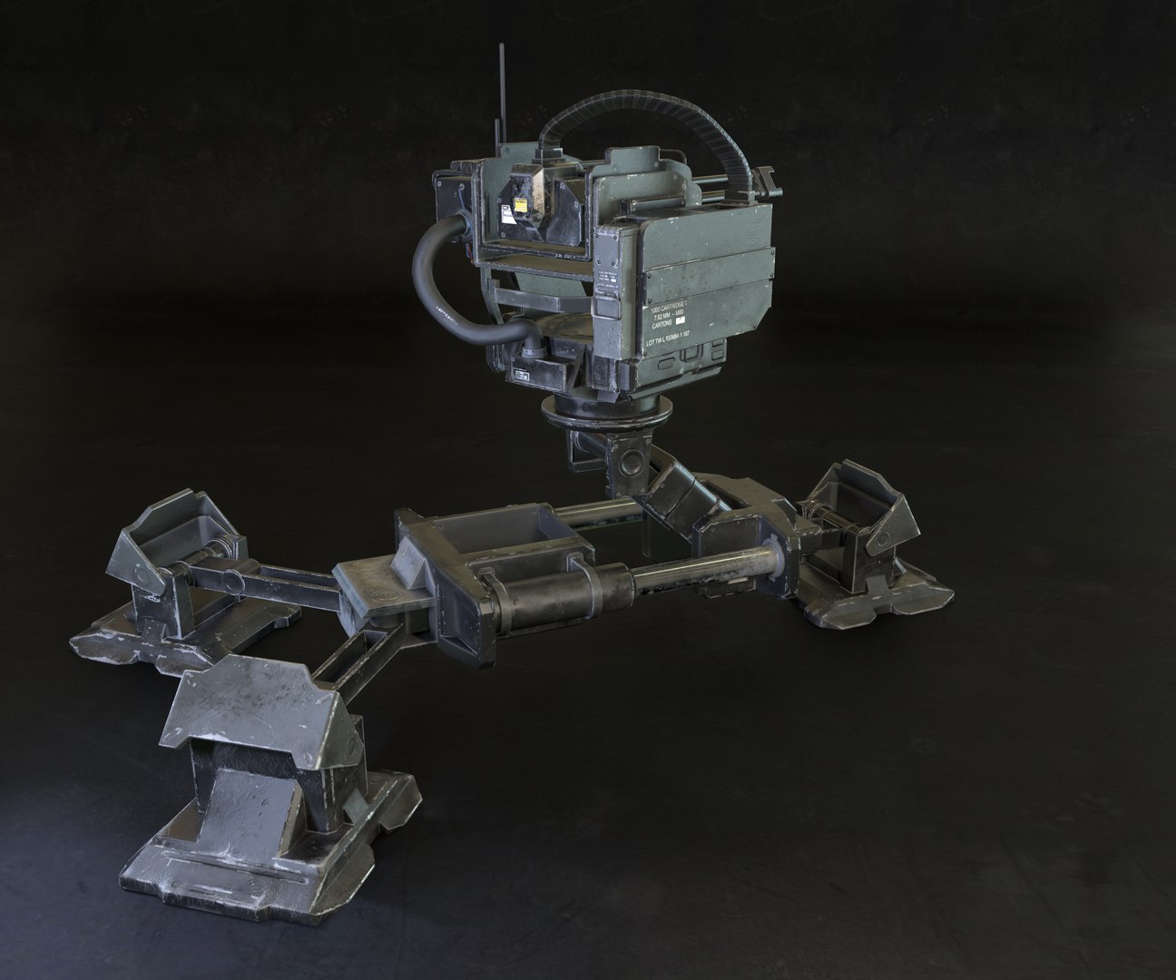3d model of ready sentry turret