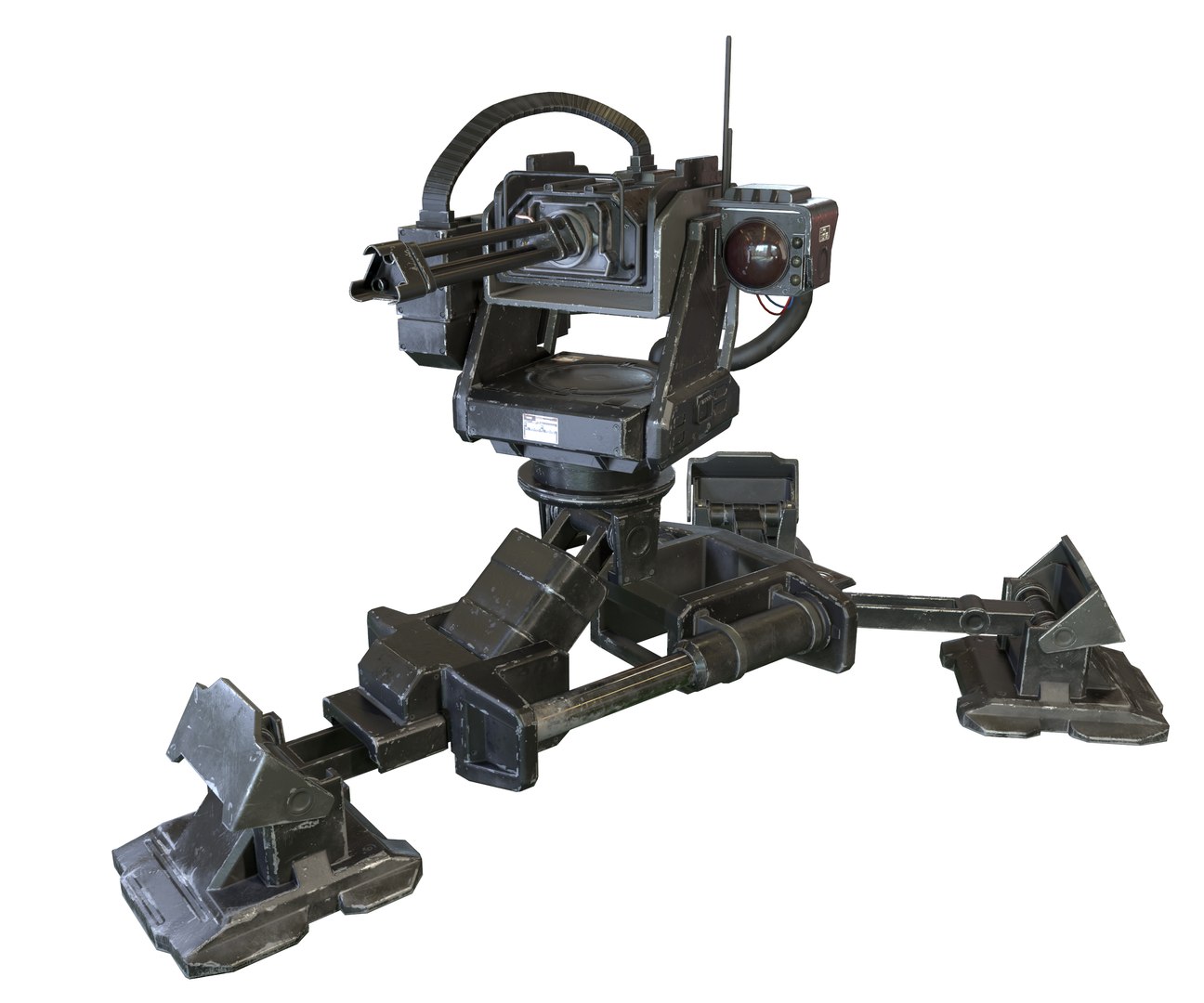 3d model of ready sentry turret