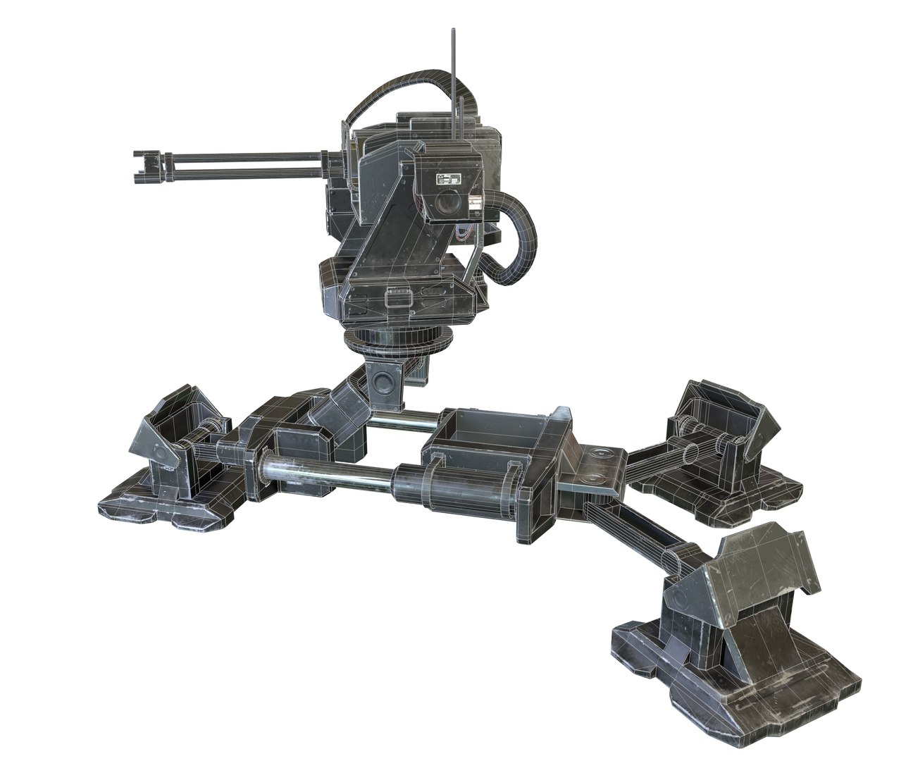 3d model of ready sentry turret