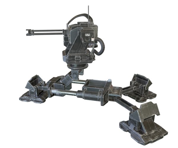 3d model of ready sentry turret