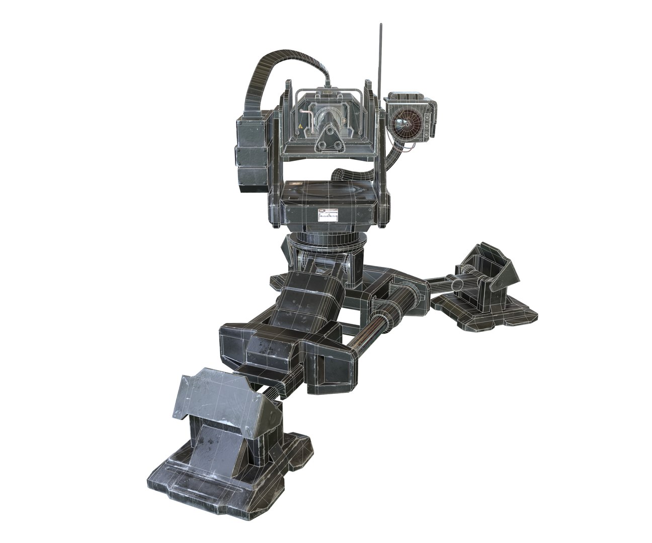 3d model of ready sentry turret