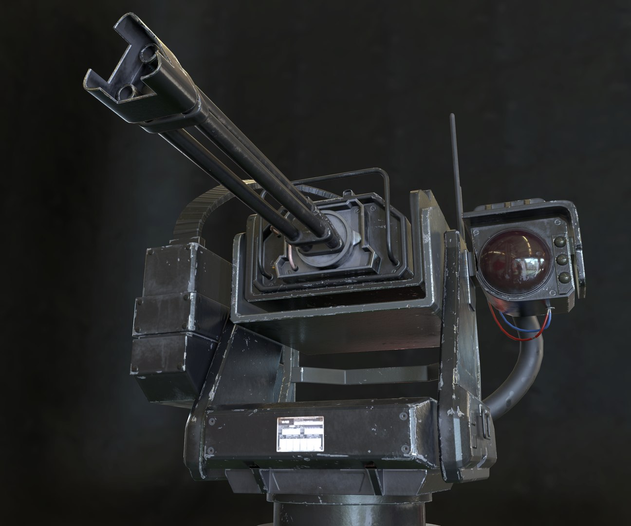 3d model of ready sentry turret